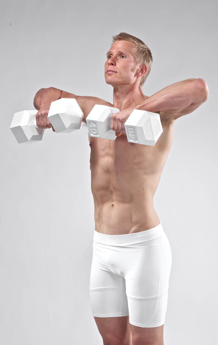 Upright Rows Dumbbells BodBot